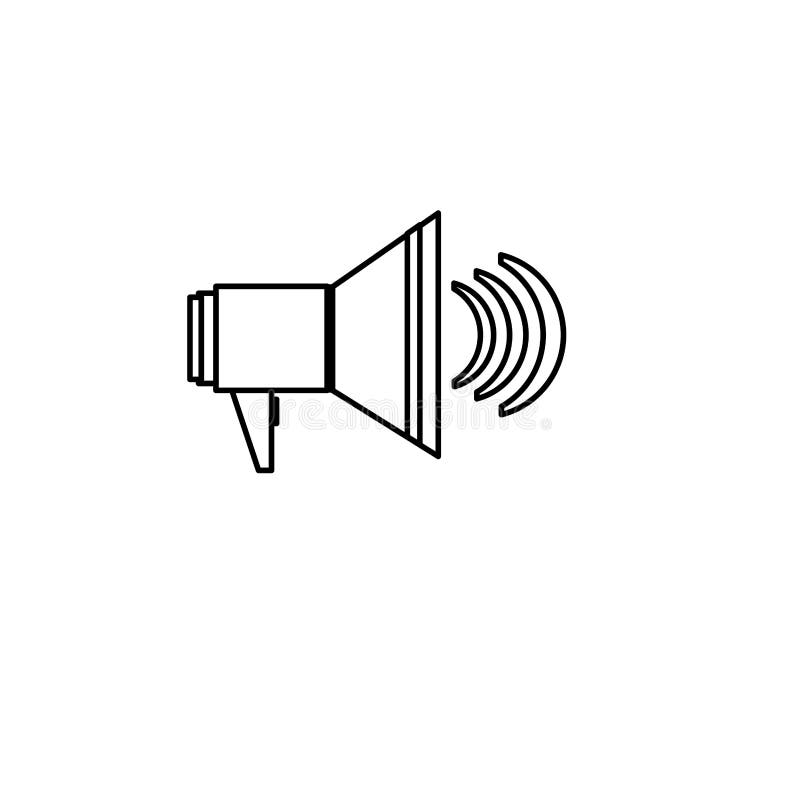 Simple Megaphone , Vector Illustration Over White Background Stock ...