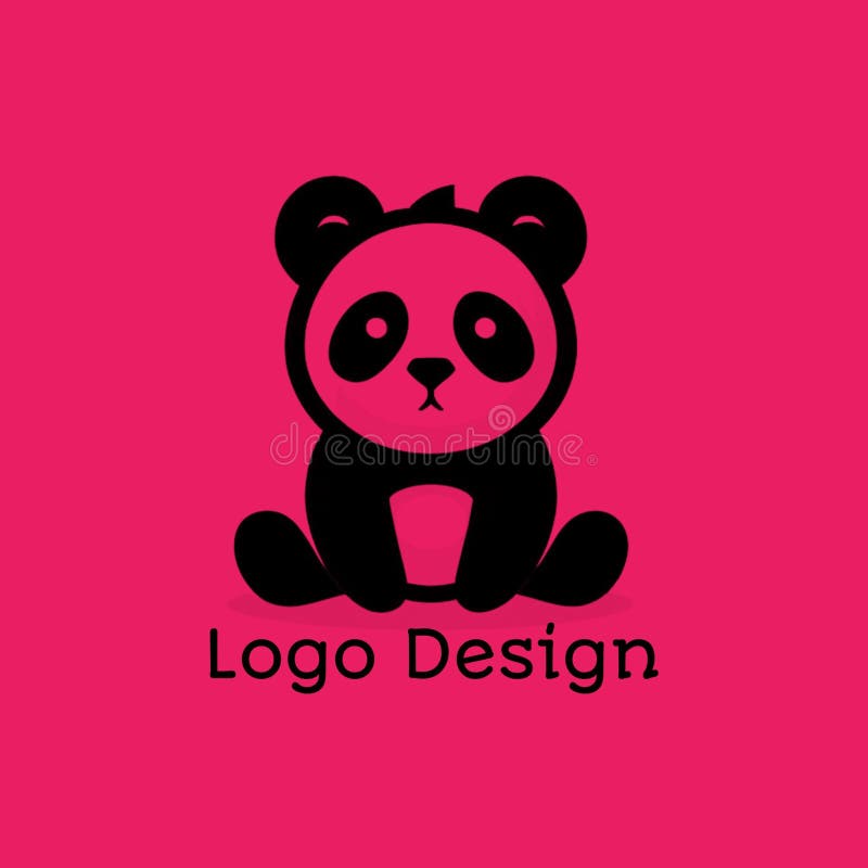 Simple and Memorable Panda Logo Design Stock Illustration ...
