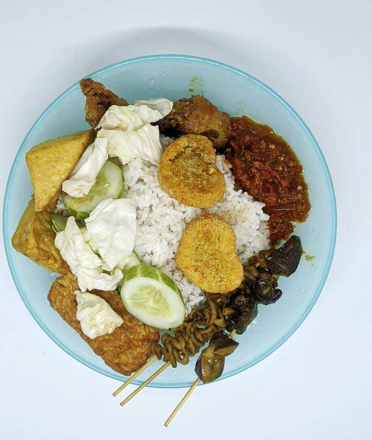 Simple Menu of Traditional Indonesian Food Stock Image - Image of menu ...