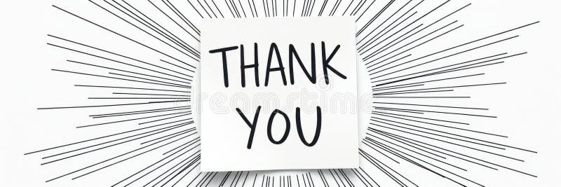 Simple Message of Gratitude with a Hand-drawn Thank You Note Surrounded ...