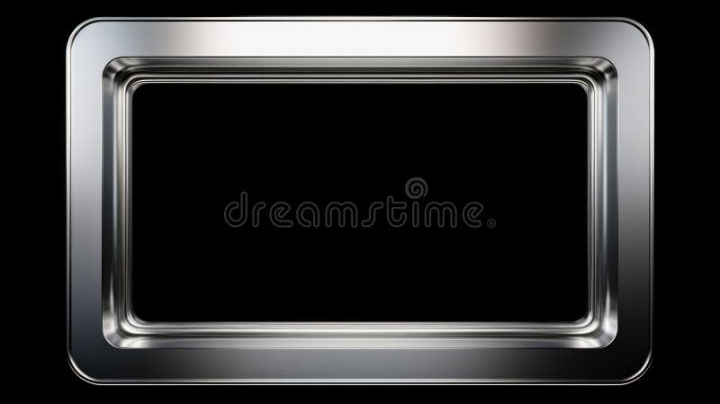 Simple Metal Frame on a Dark Background, Suitable for Various Design ...
