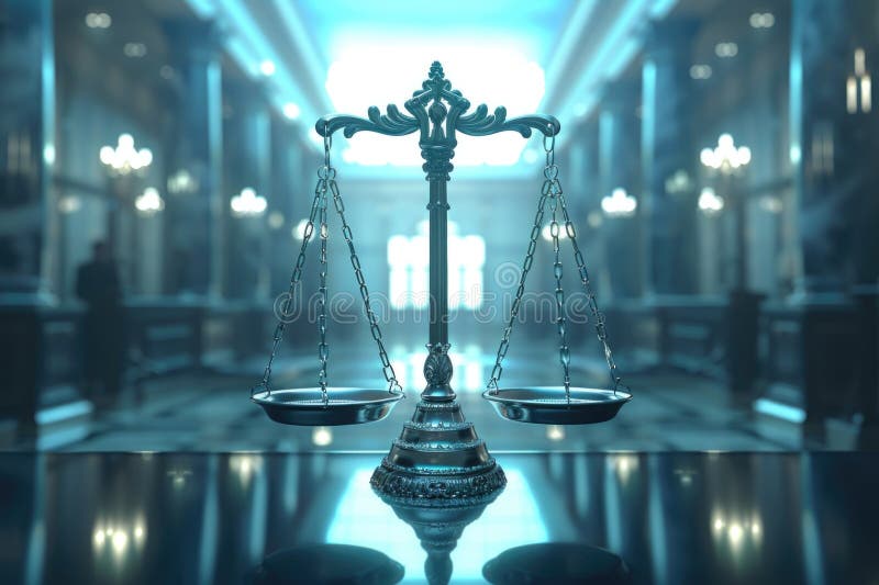 A Simple Metal Scale Sitting on a Flat Table Surface, Ready for Use ...