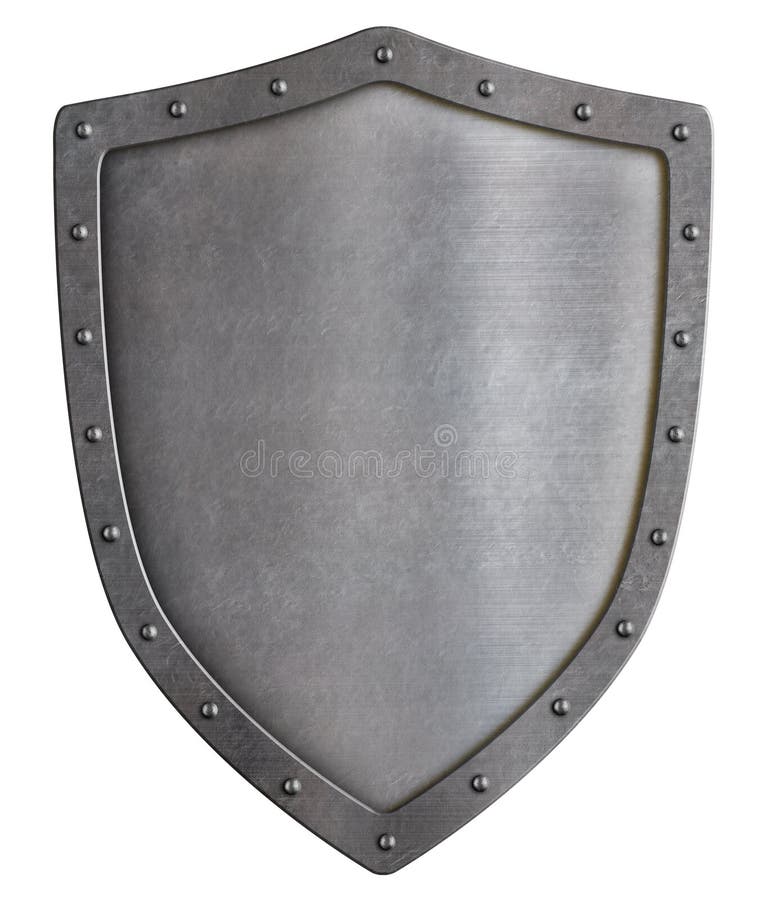 Metal shield isolated stock illustration. Illustration of icon - 44273981