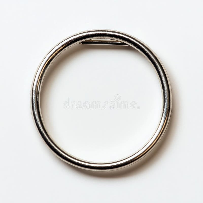 Simple Metallic Ring on White Background Stock Image - Image of fashion ...