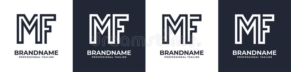 Simple MF Monogram Logo, Suitable for Any Business with MF or FM ...