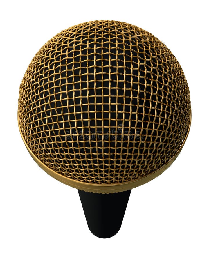 Simple Microphone Close Up View. Stock Illustration - Illustration of ...