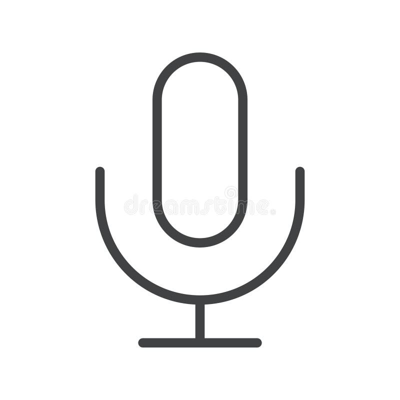 A Simple Microphone Icon Representing Audio Recording, Communication ...