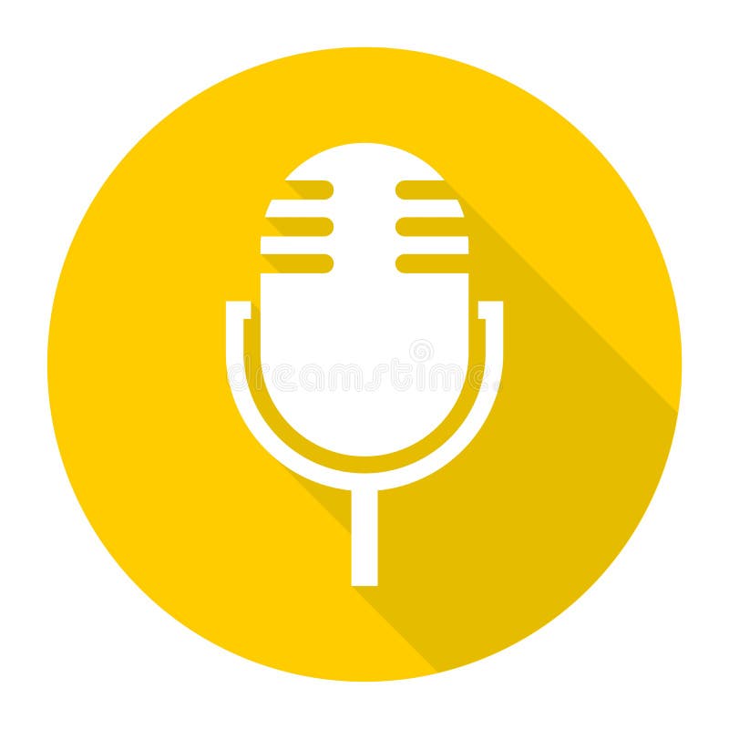 Simple Microphone Icon stock vector. Illustration of clip - 83794588