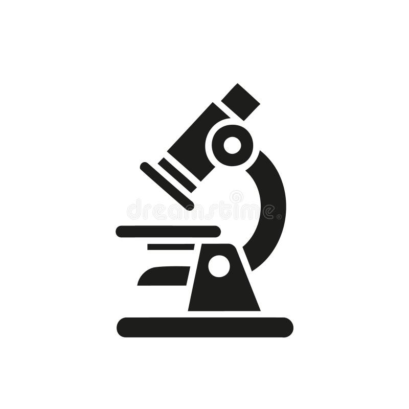 Simple Microscope Icon Isolated Stock Vector - Illustration of sign ...