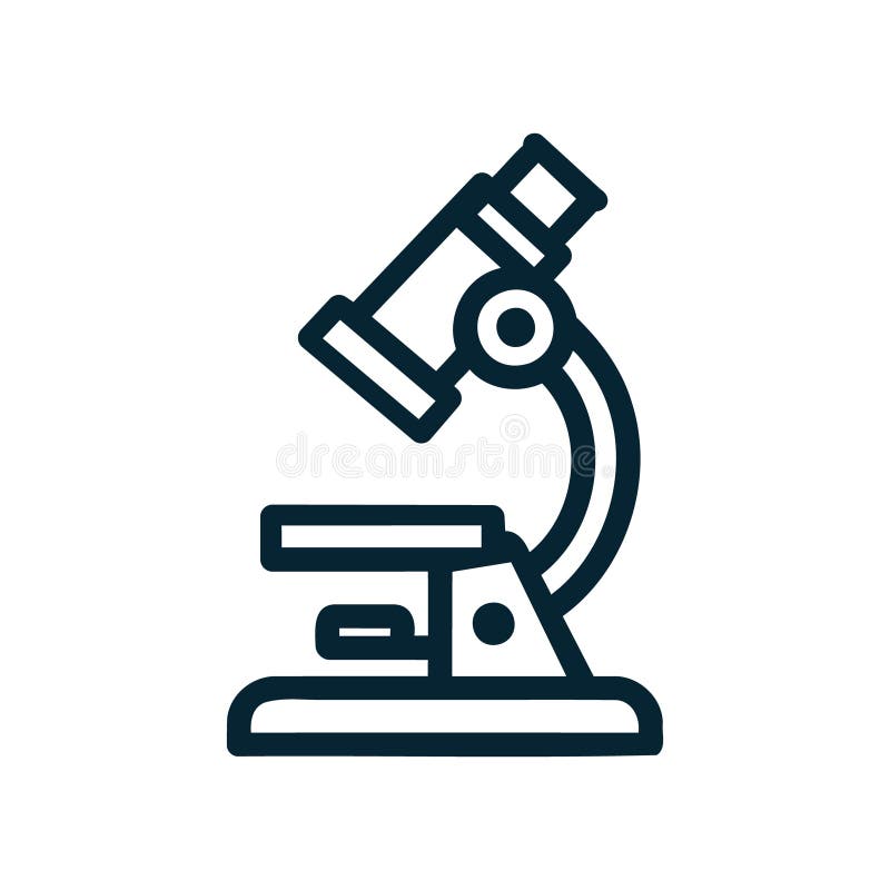 Simple Microscope Icon Isolated Stock Vector - Illustration of sign ...