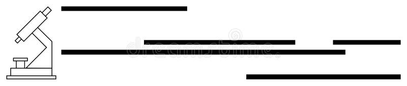 Simple Microscope Outline with Horizontal Lines for Science and ...