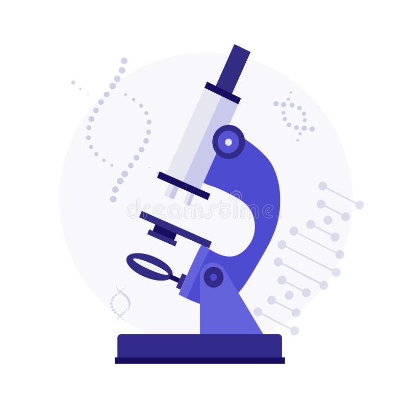 Simple Microscope Vector Illustration in Flat Style Stock Vector ...