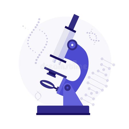 Simple Microscope Vector Illustration in Flat Style Stock Vector ...
