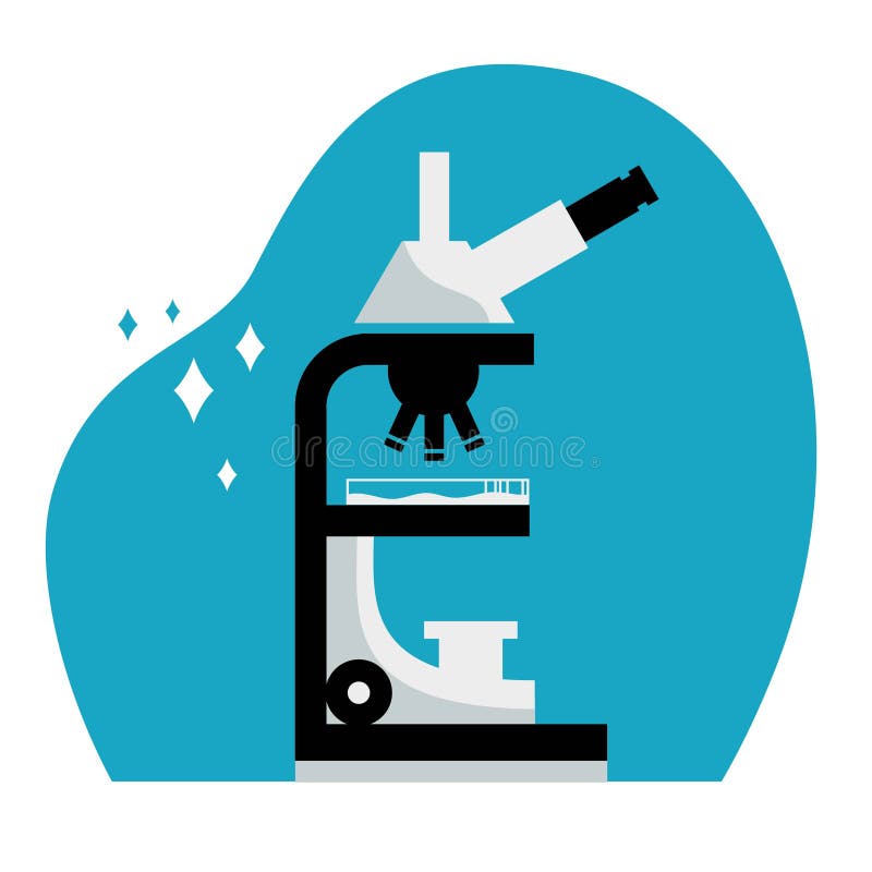 Simple Microscope Vector Illustration in Flat Style Stock Vector ...