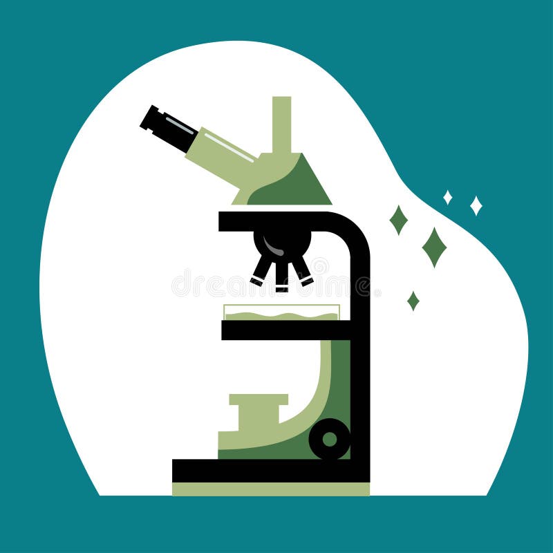 Simple Microscope Optic Learning Illustration Stock Vector ...