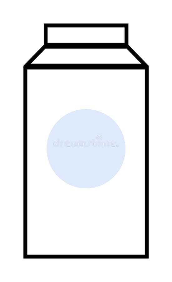 Simple Milk Carton Design with Minimalist Blue Circle Label for Dairy ...