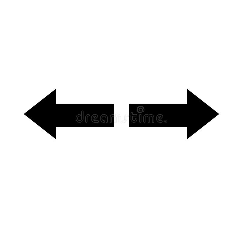 Left Right Arrow on White Background Stock Vector - Illustration of ... Left Right Arrow on White Background Stock Vector - Illustration of ...
