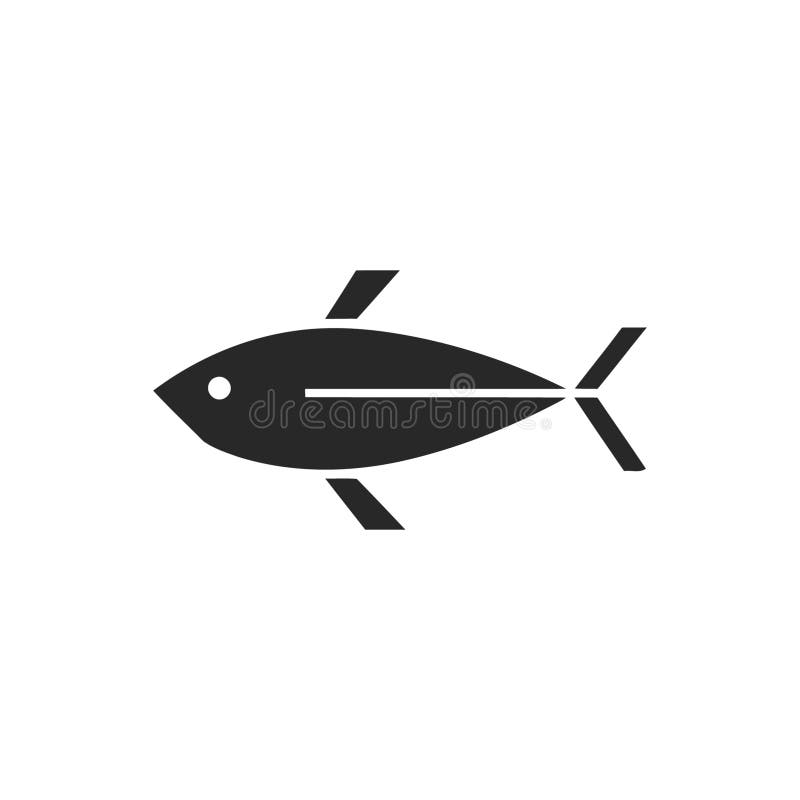 Simple Minimal Fish Icon stock vector. Illustration of fish - 361759879