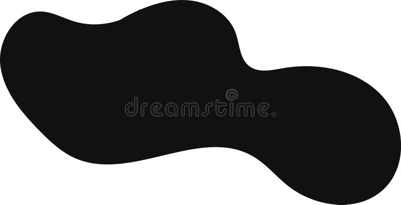 Simple Minimal Horizontal Black Irregular Shape with Smooth Rounded ...