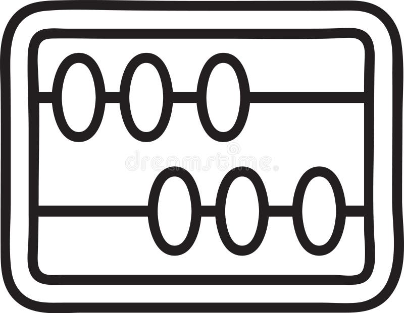 Simple and Minimal Illustration of an Abacus, a Traditional Calculating ...