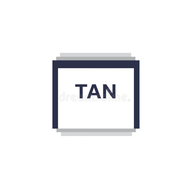 Simple Minimal Tan Color Swatch Square with Shadow Layered Effect Flat ...