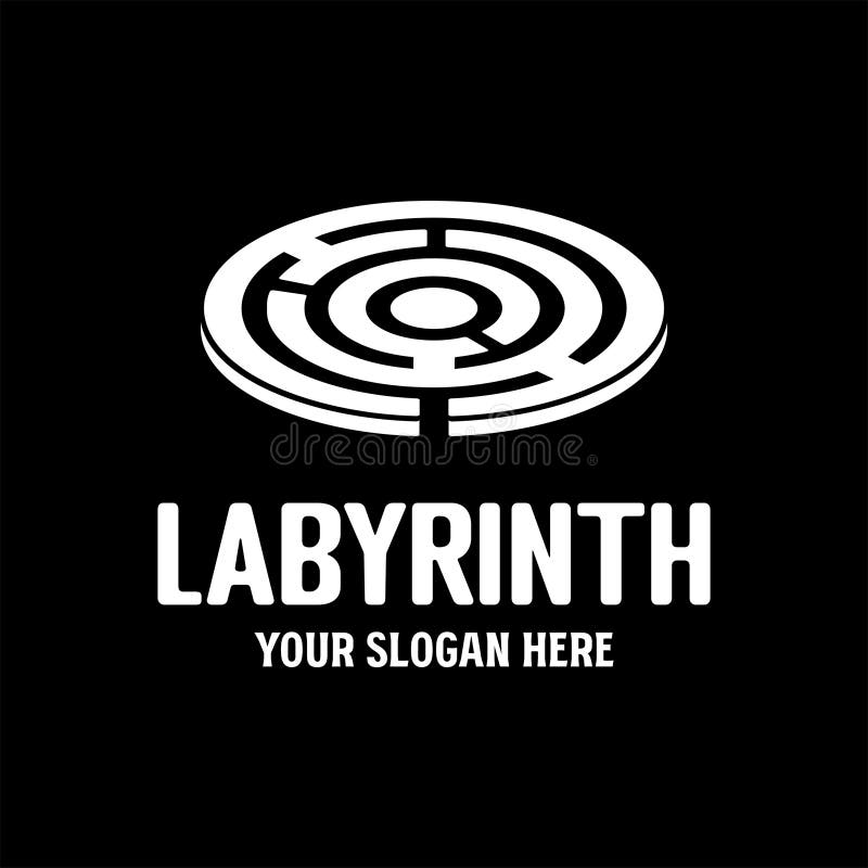 Simple Minimalist 3D Maze Labyrinth Logo Icon Illustration Design Stock ...