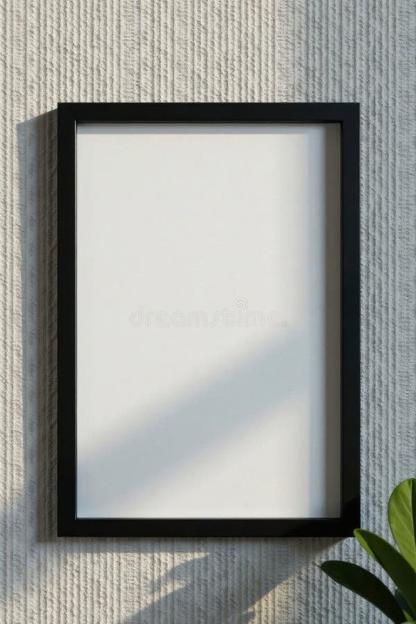 Simple Minimalist Black Frame on Textured Wall , Minimalist, Picture ...