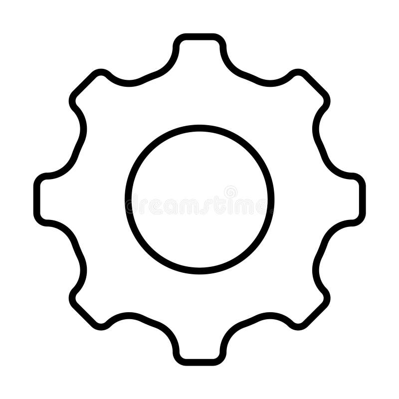 Black Outlined Gear Shape Stock Illustrations – 66 Black Outlined Gear ...