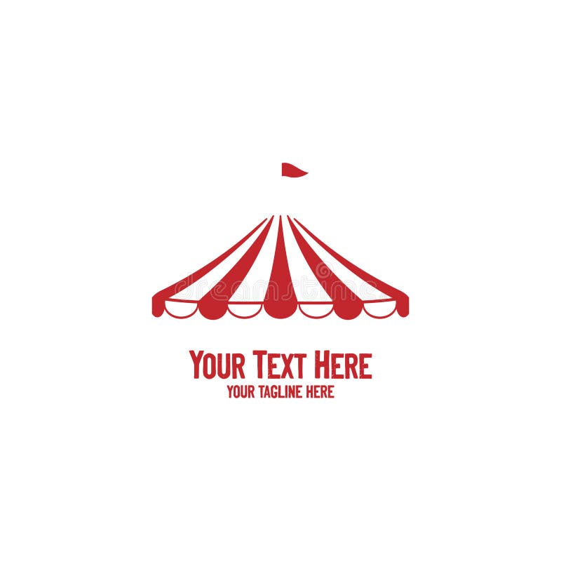 Simple Minimalist Cirque Circus Tent Stripes Logo Design Stock Vector ...