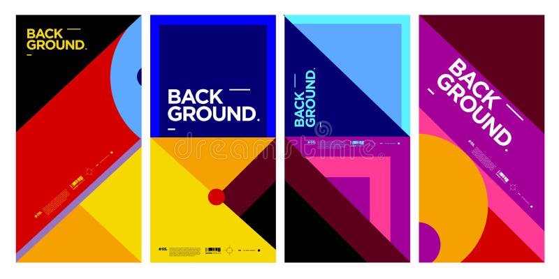 Simple Minimalist Colorful Abstract Geometric Background Pattern Layout ...