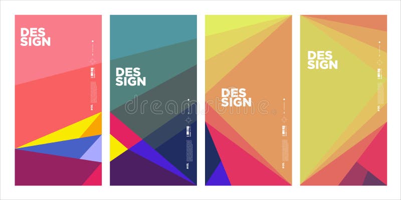 Simple Minimalist Colorful Abstract Geometric Background Pattern Layout ...
