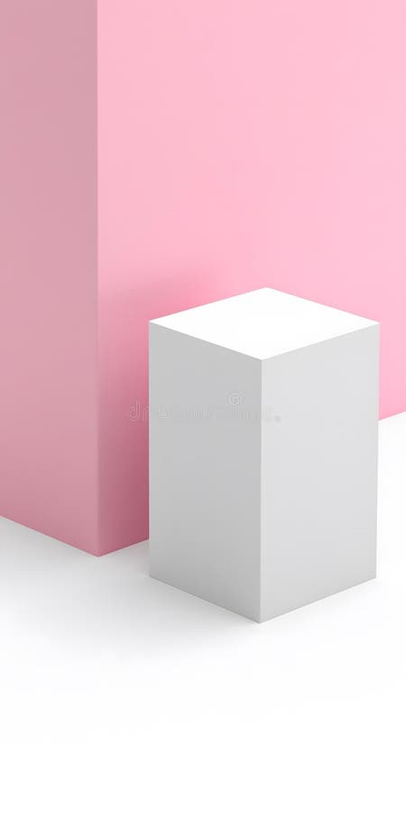 Simple Minimalist Cube Product Display Mockup Generated Using AI. Stock ...