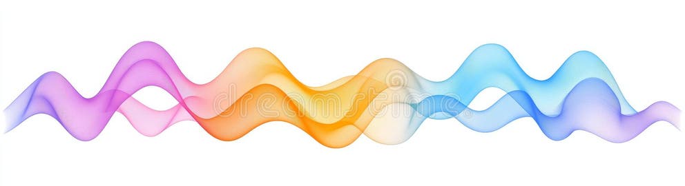 A Simple, Minimalist 3D Rendering of a Multi-colored, Flowing Abstract ...