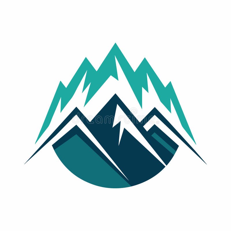 A Simple, Minimalist Design of a Mountain Range, with a Sunrise Behind ...