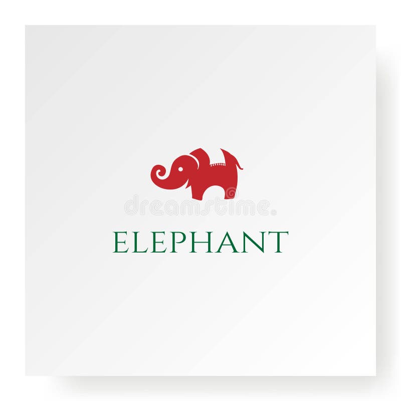 Simple Minimalist Elephant Logo Design Vector Stock Vector ...