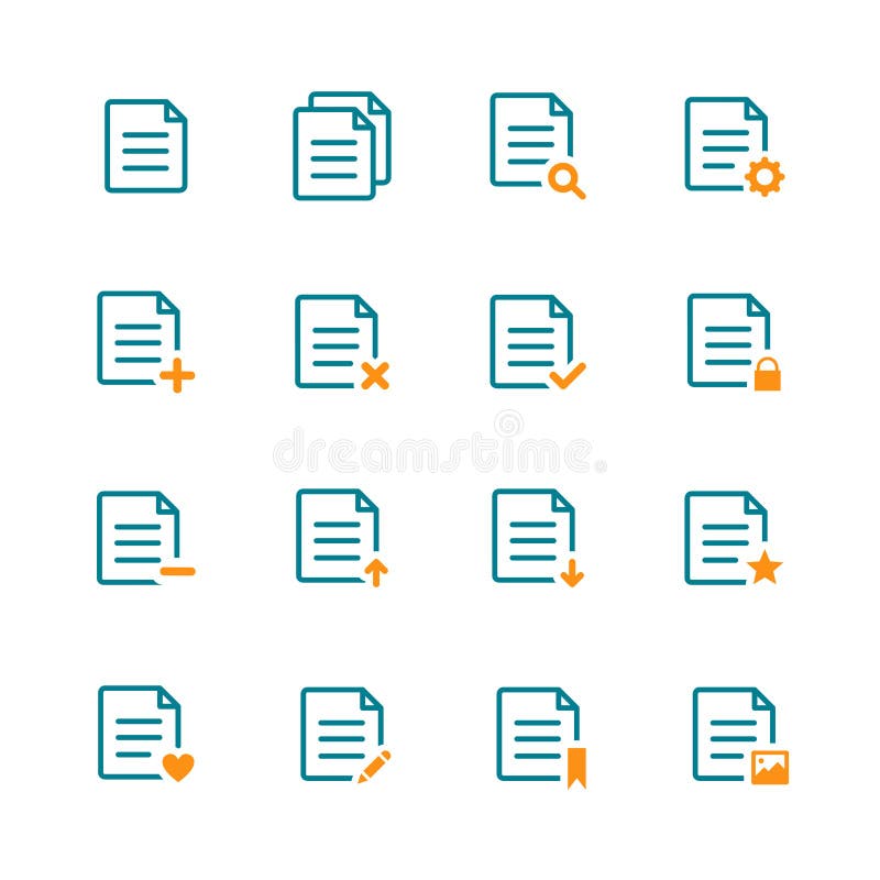 Simple Minimalist File Icon in Various Outlined Style Stock Vector ...