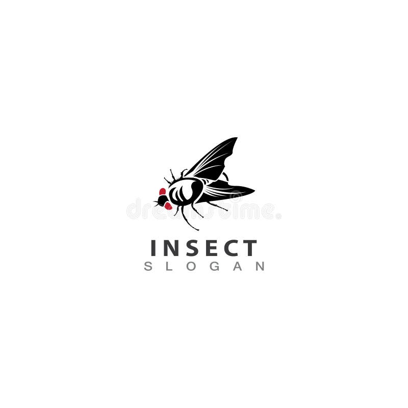 Simple Minimalist Flies Insect Logo Image Design Style Icon Stock ...