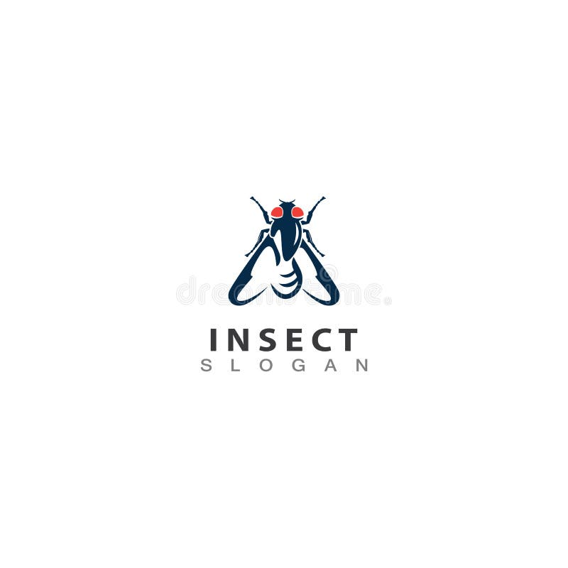Simple Minimalist Flies Insect Logo Image Design Style Icon Stock ...