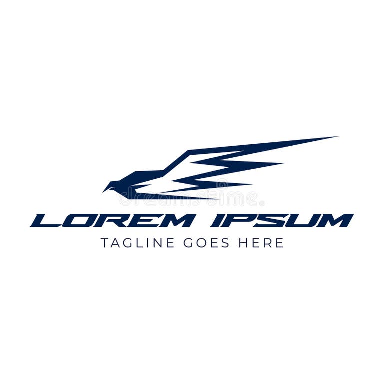 Simple Minimalist Flying Eagle Hawk Falcon Bird for Logo Design Stock ...