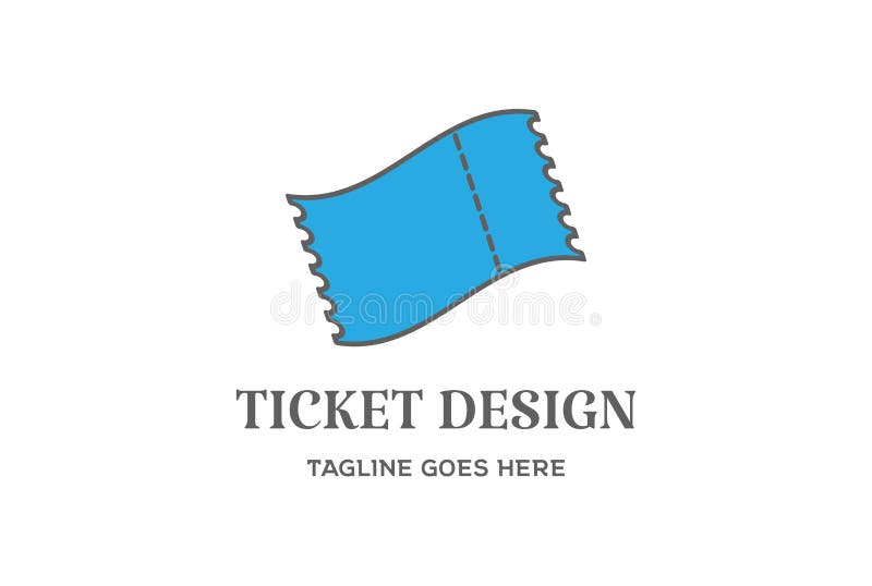 Simple Minimalist Flying Ticket Paper Logo Design Vector Stock Vector ...