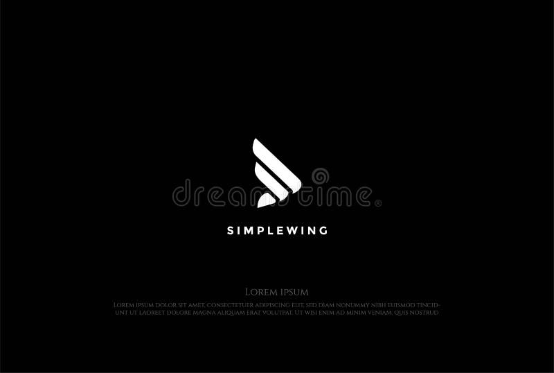 Simple Minimalist Flying Wing Logo Design Vector Stock Vector ...