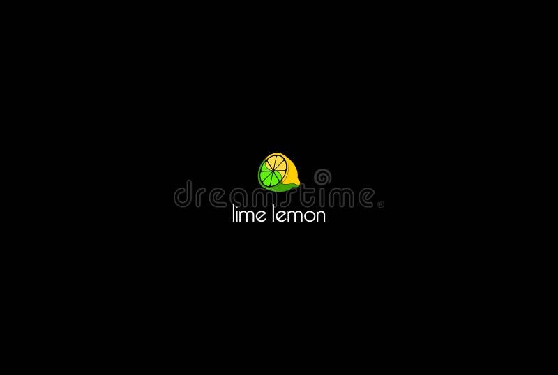 Simple Minimalist Fresh Fruit Lemon Lime Combination for Beverage ...