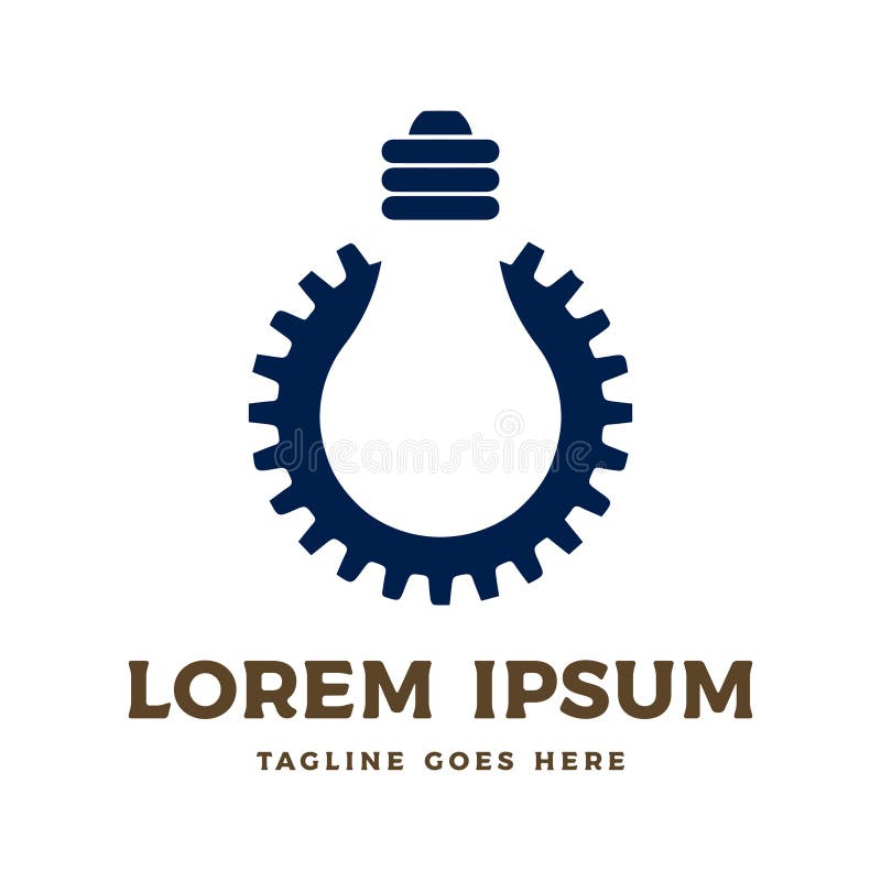 Simple Minimalist Gear Cog Machine Setting with Lamp Light Bulb for ...