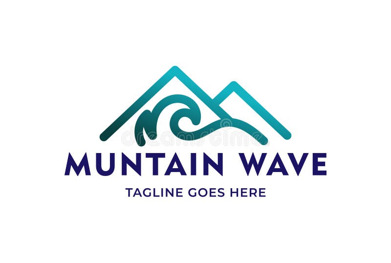 Logo Mountain Wave Badge Stock Illustrations – 1,038 Logo Mountain Wave ...