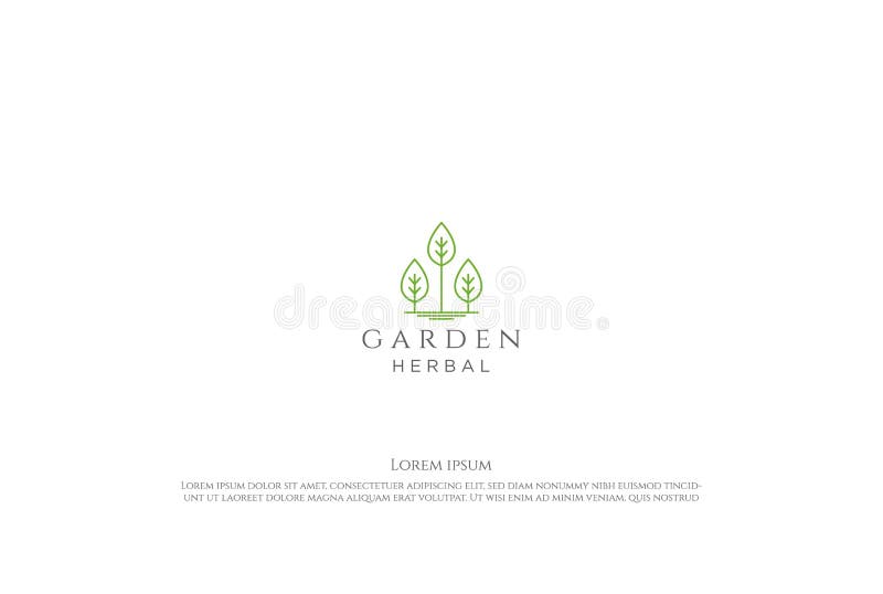 Simple Minimalist Green Plant Leaf for Garden Environment Logo Design ...