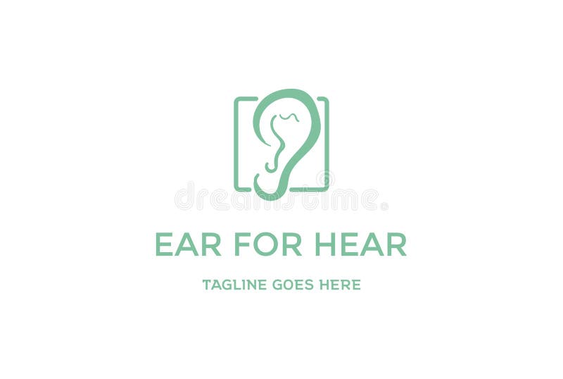Simple Minimalist Human Ear for Clinic Care Logo Design Vector Stock ...
