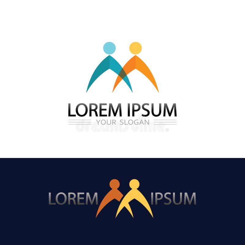Simple Minimalist Human Group Logo Design for Social Teamwork ...