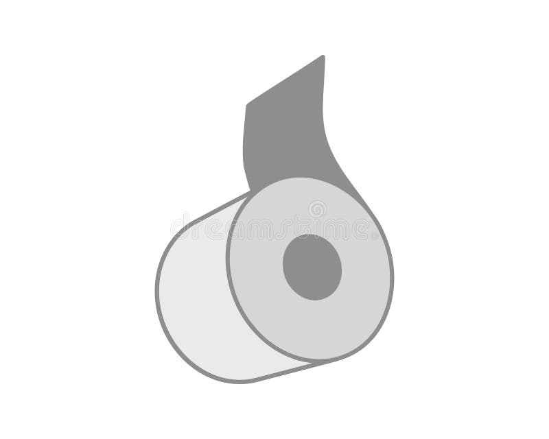 Simple, Minimalist Illustration of a Roll of Paper. Perfect for ...