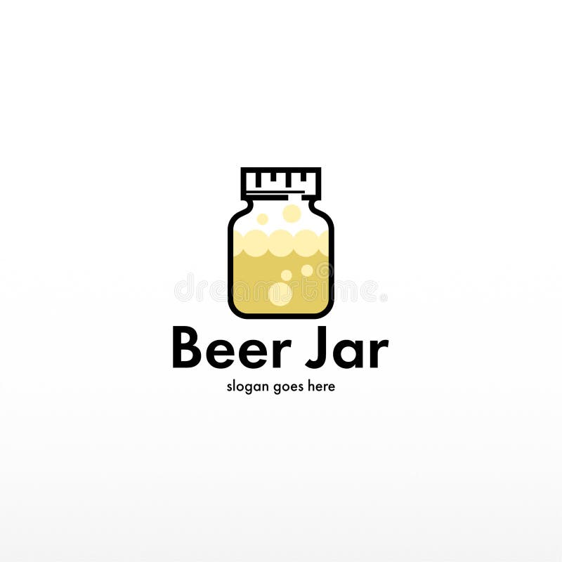 Simple and Minimalist Jar Logo Design Stock Illustration - Illustration ...