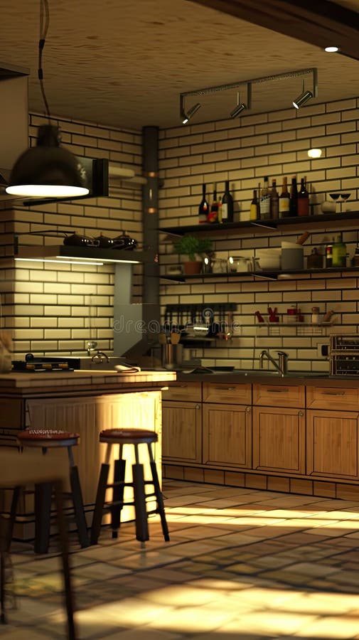 A Simple Minimalist Modern Gourmet Kitchen Featuring Natural Oak ...